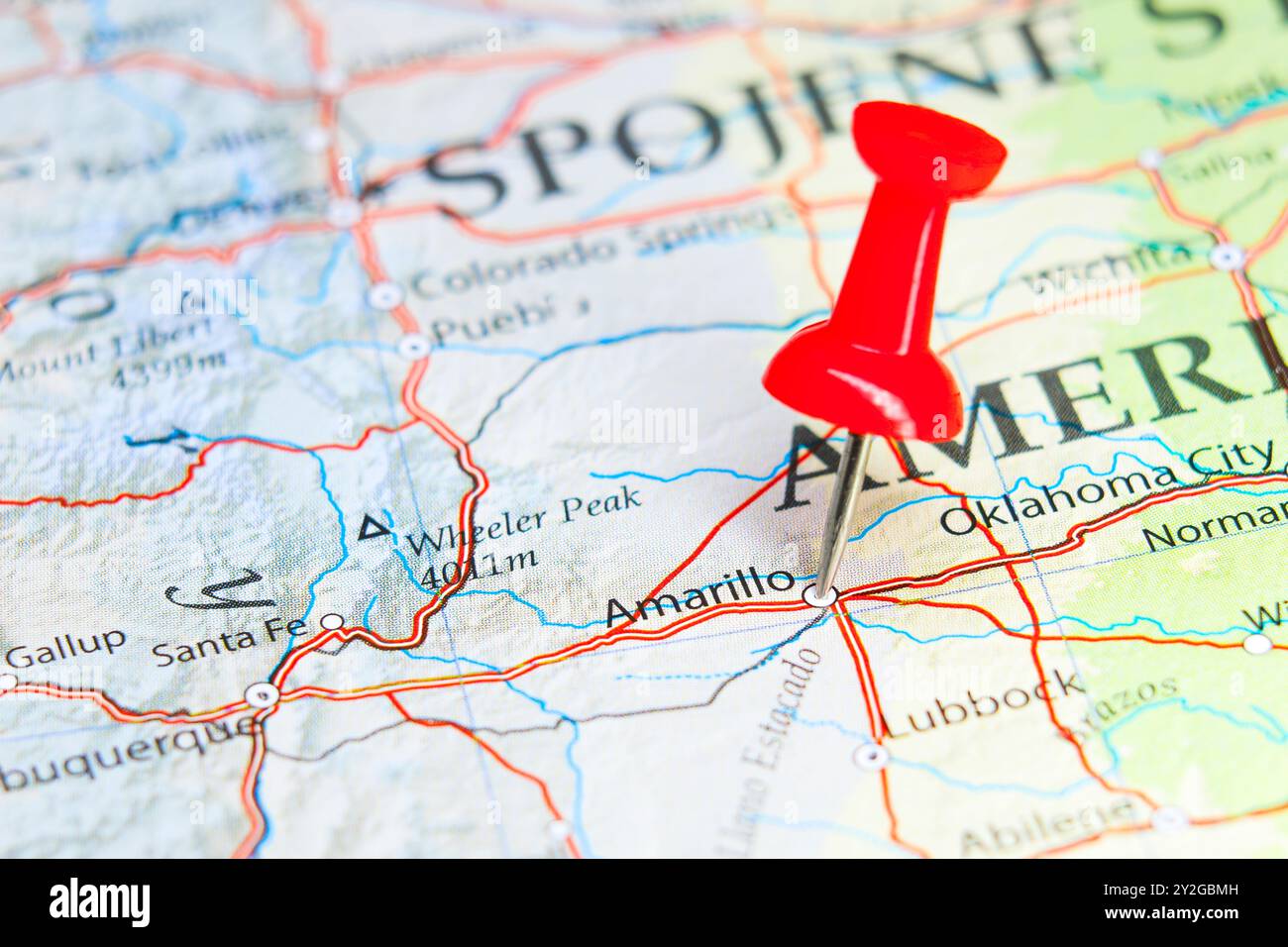 Map of amarillo texas hi-res stock photography and images - Alamy