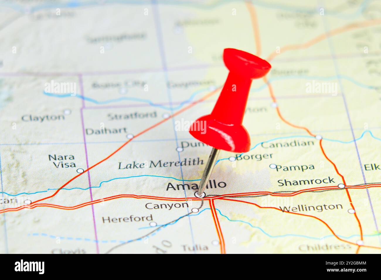 Amarillo map hi-res stock photography and images - Alamy