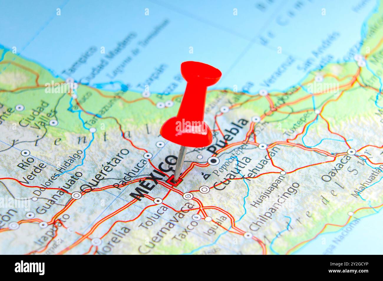 Mexico city, Mexico pin on map Stock Photo - Alamy