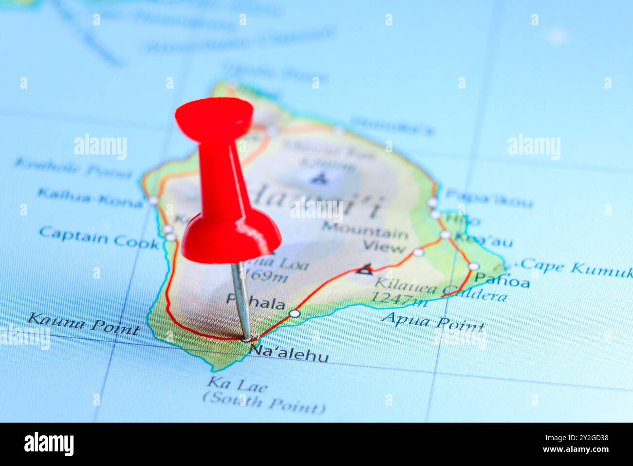Hawaii map close up hi-res stock photography and images - Alamy