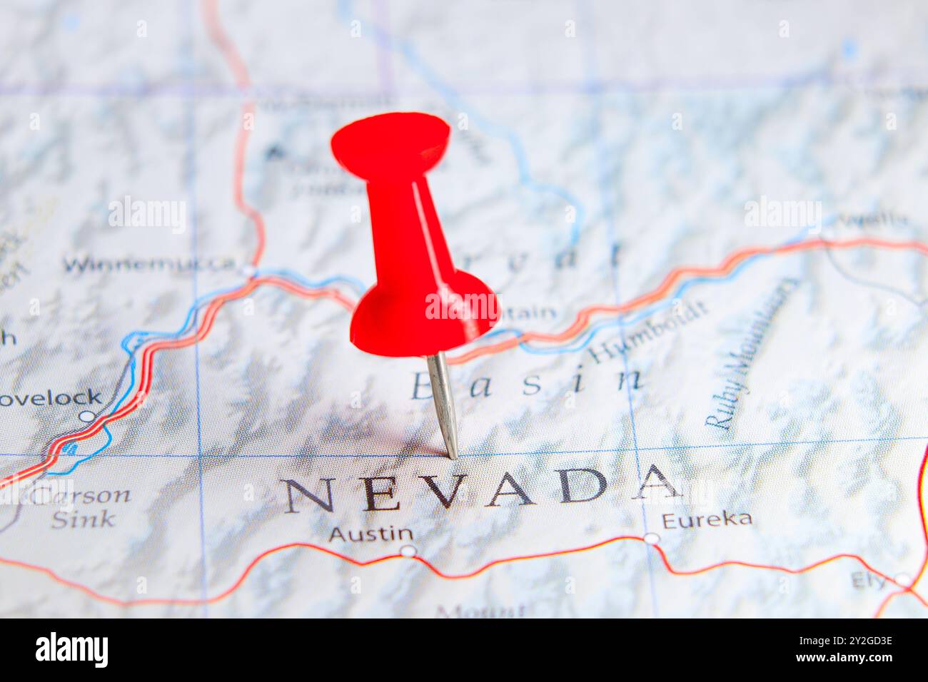 Nevada state on usa map hi-res stock photography and images - Alamy