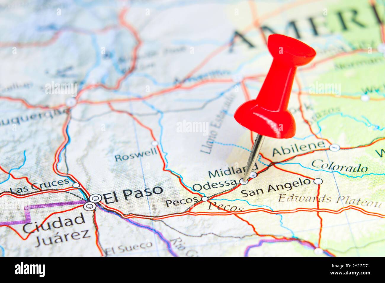 Odessa on map hi-res stock photography and images - Alamy