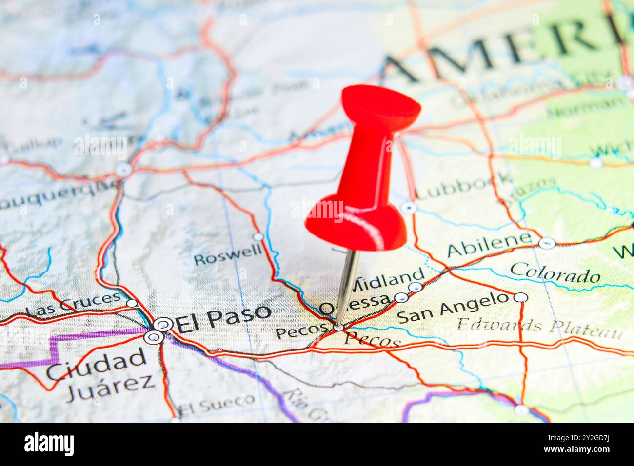Map of pecos hi-res stock photography and images - Alamy