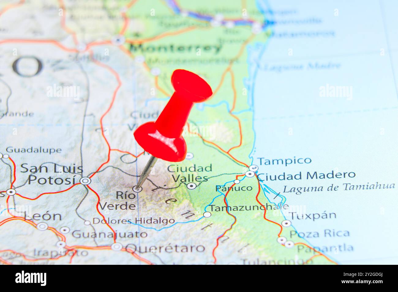 Rio Verde, Mexico pin on map Stock Photo - Alamy