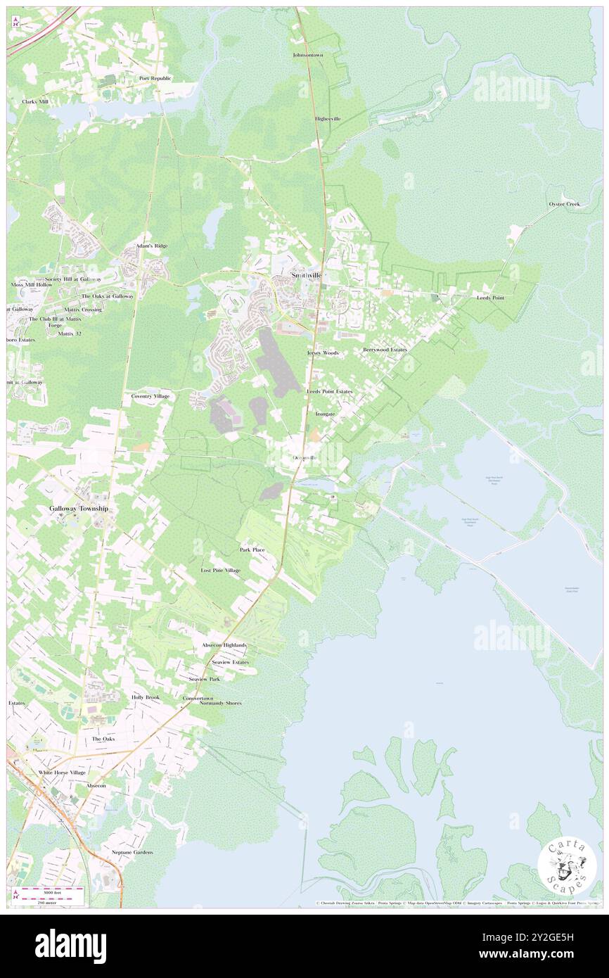 Map of oceanville new jersey Cut Out Stock Images & Pictures - Alamy