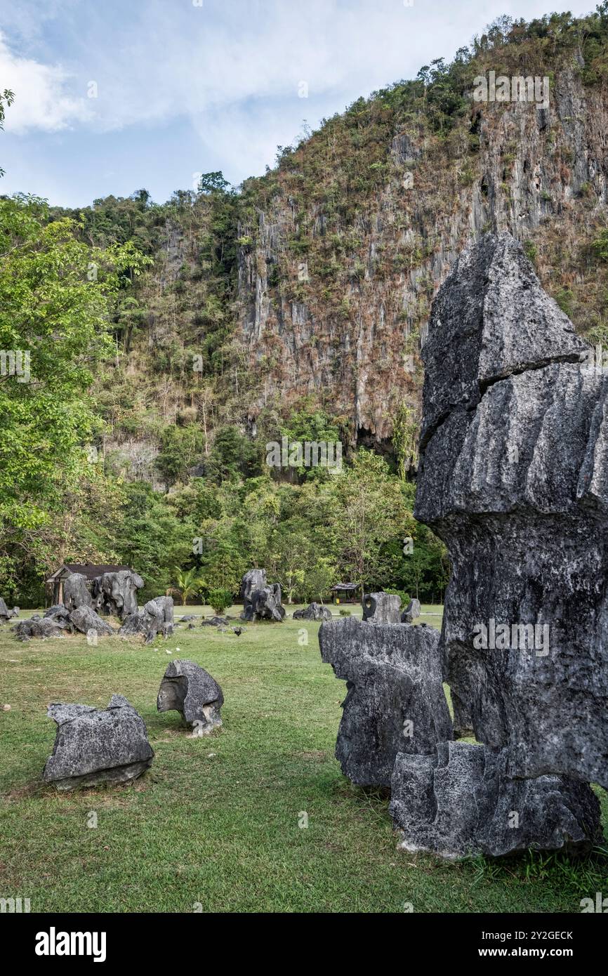 Leang Leang geopark in Maros, Makassar, South Sulawesi, Indonesia, Asia ...