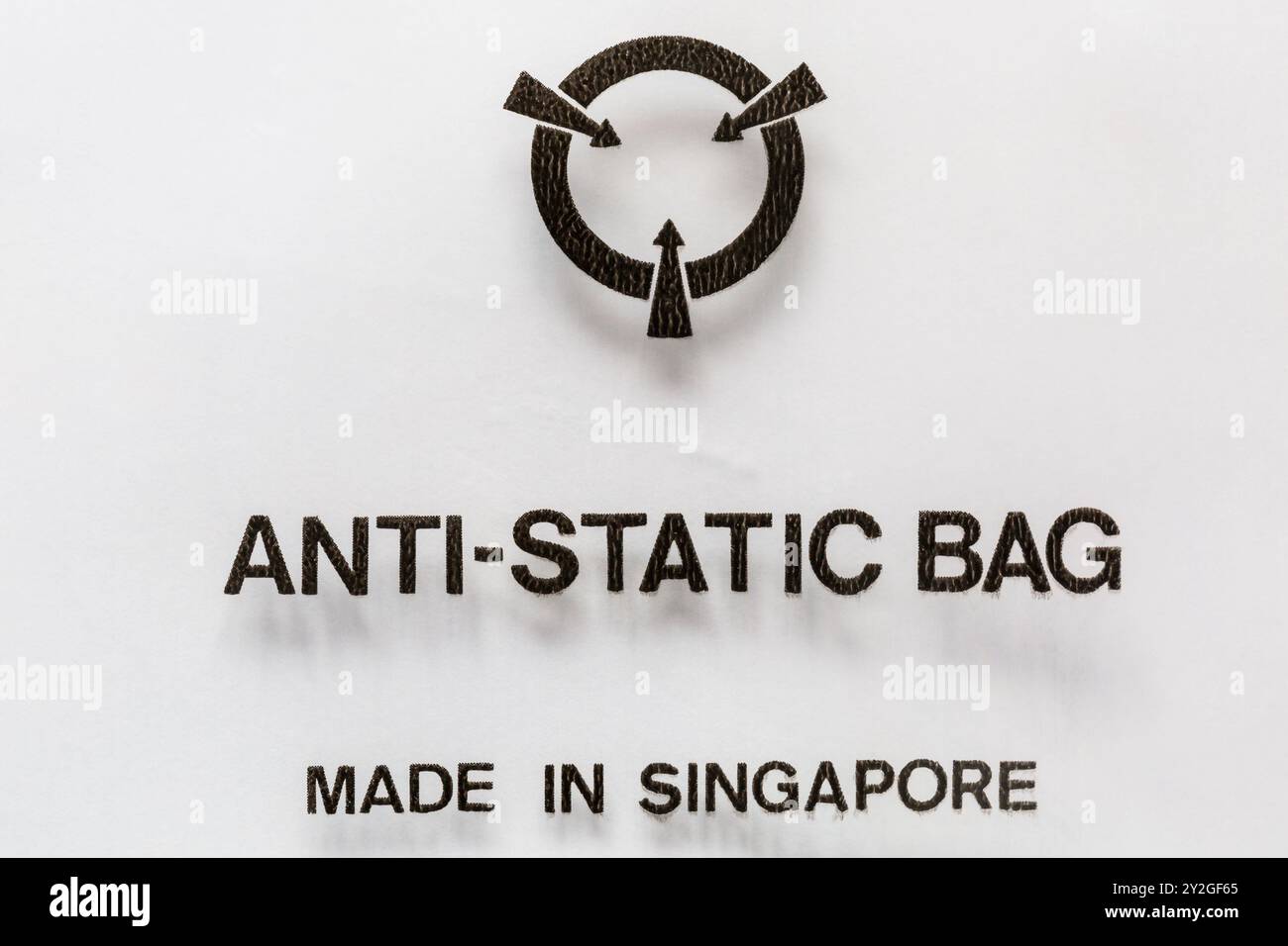 Anti-Static bag made in Singapore - Anti-Static symbol icon logo Stock ...