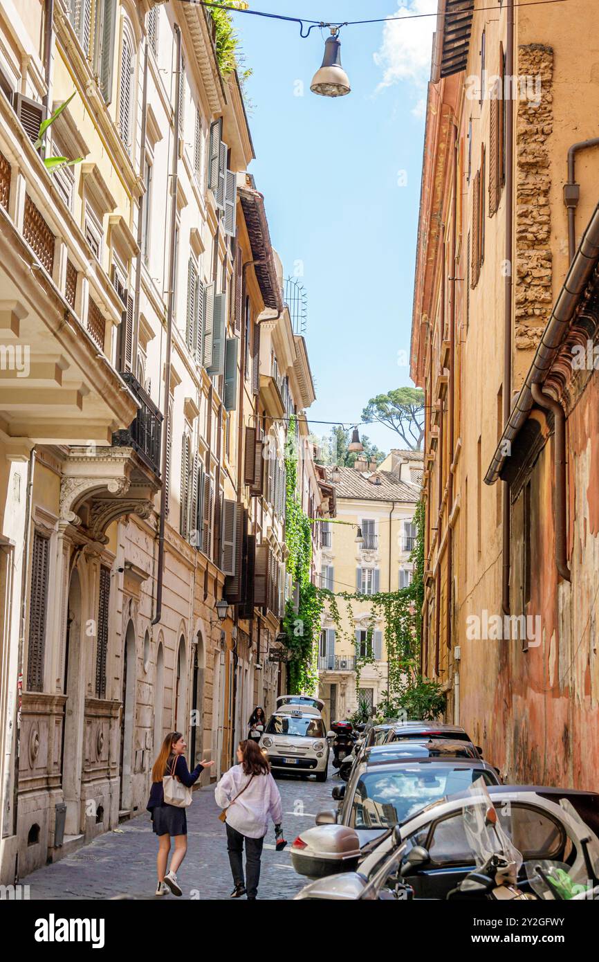 Residents pedestrians women friends walking hi-res stock photography ...
