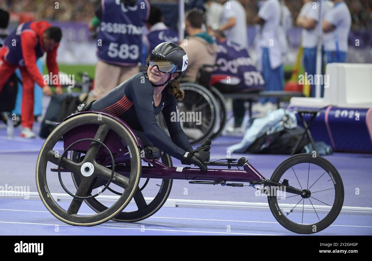Fabienne Andre of Great Britain competing in the women’s 800m T34 at ...