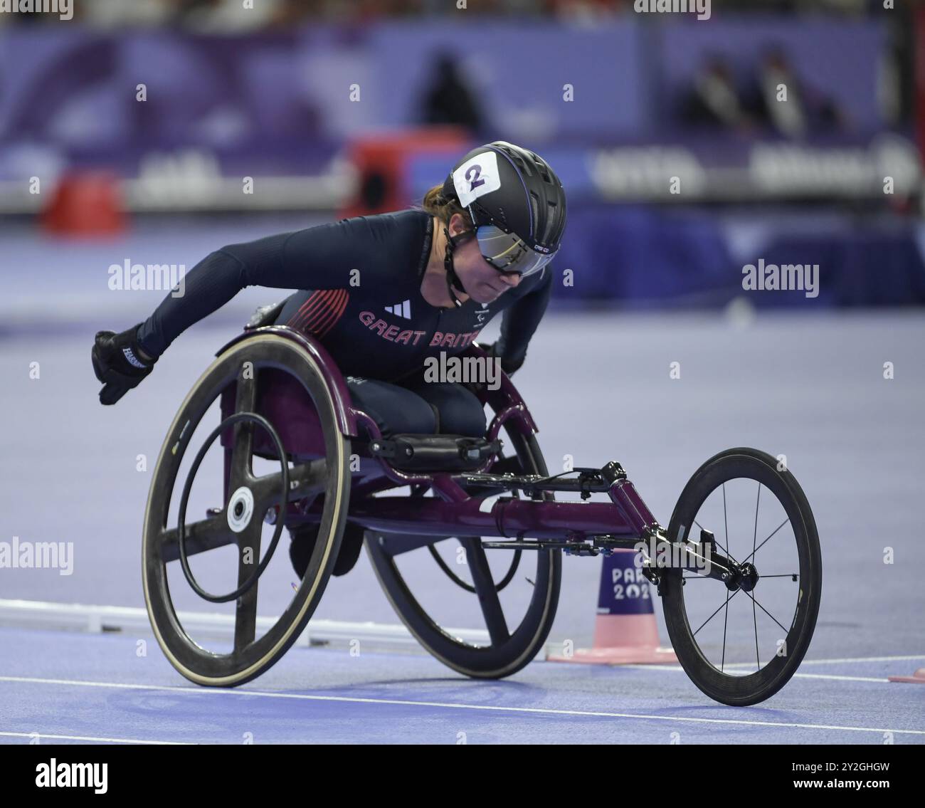 Fabienne Andre of Great Britain competing in the women’s 800m T34 at ...