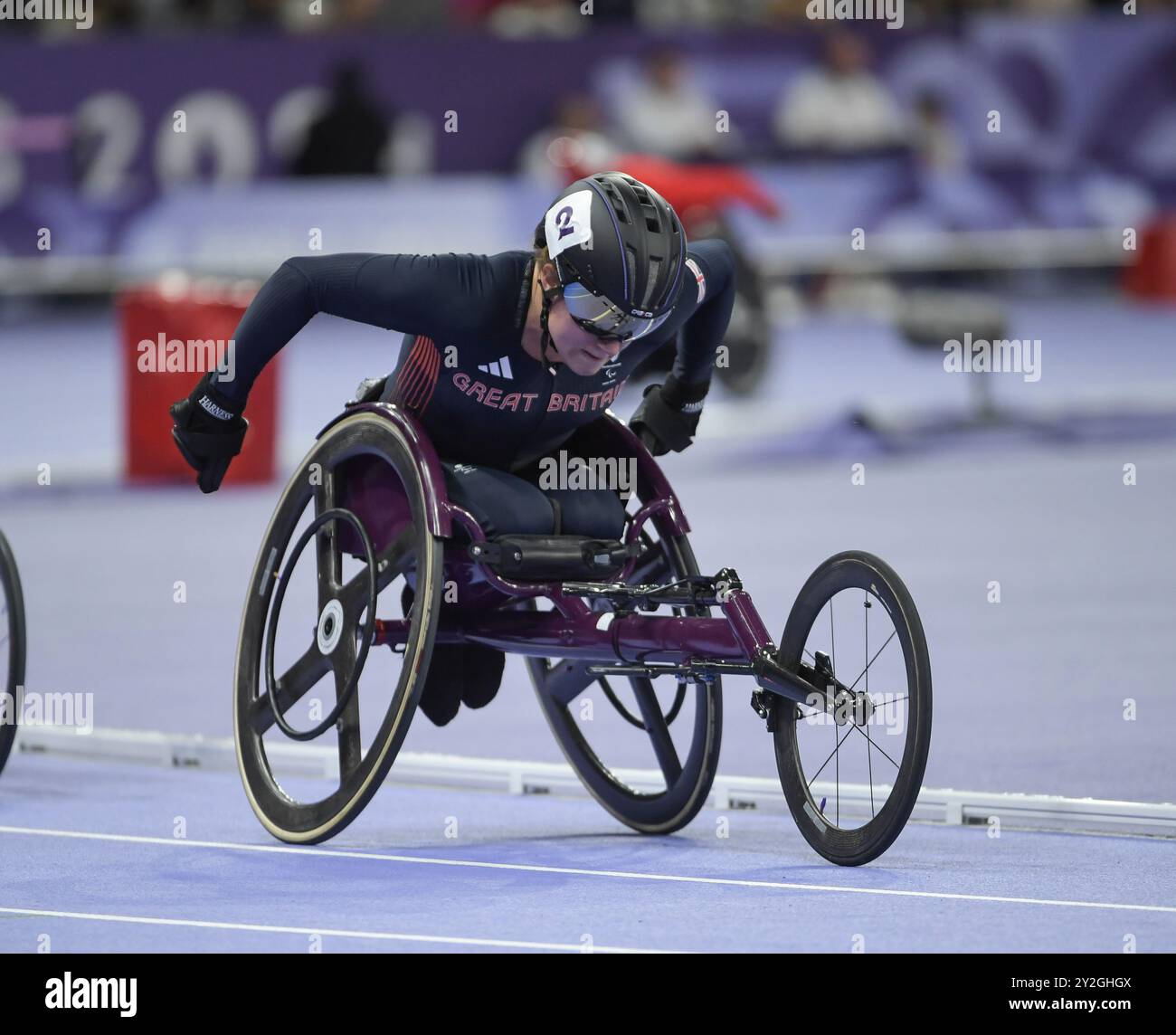 Fabienne Andre of Great Britain competing in the women’s 800m T34 at ...