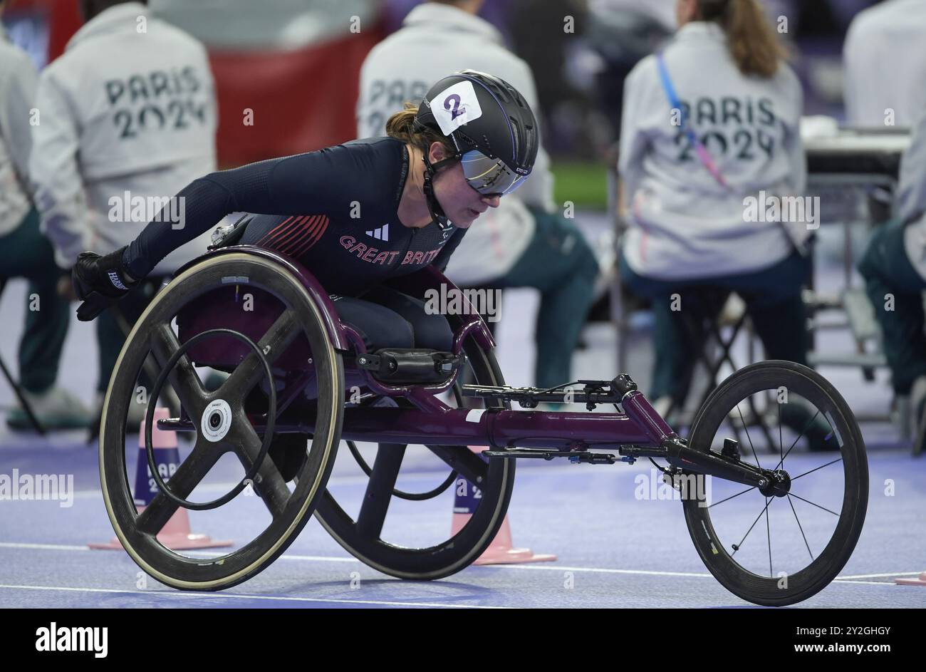 Fabienne Andre of Great Britain competing in the women’s 800m T34 at ...