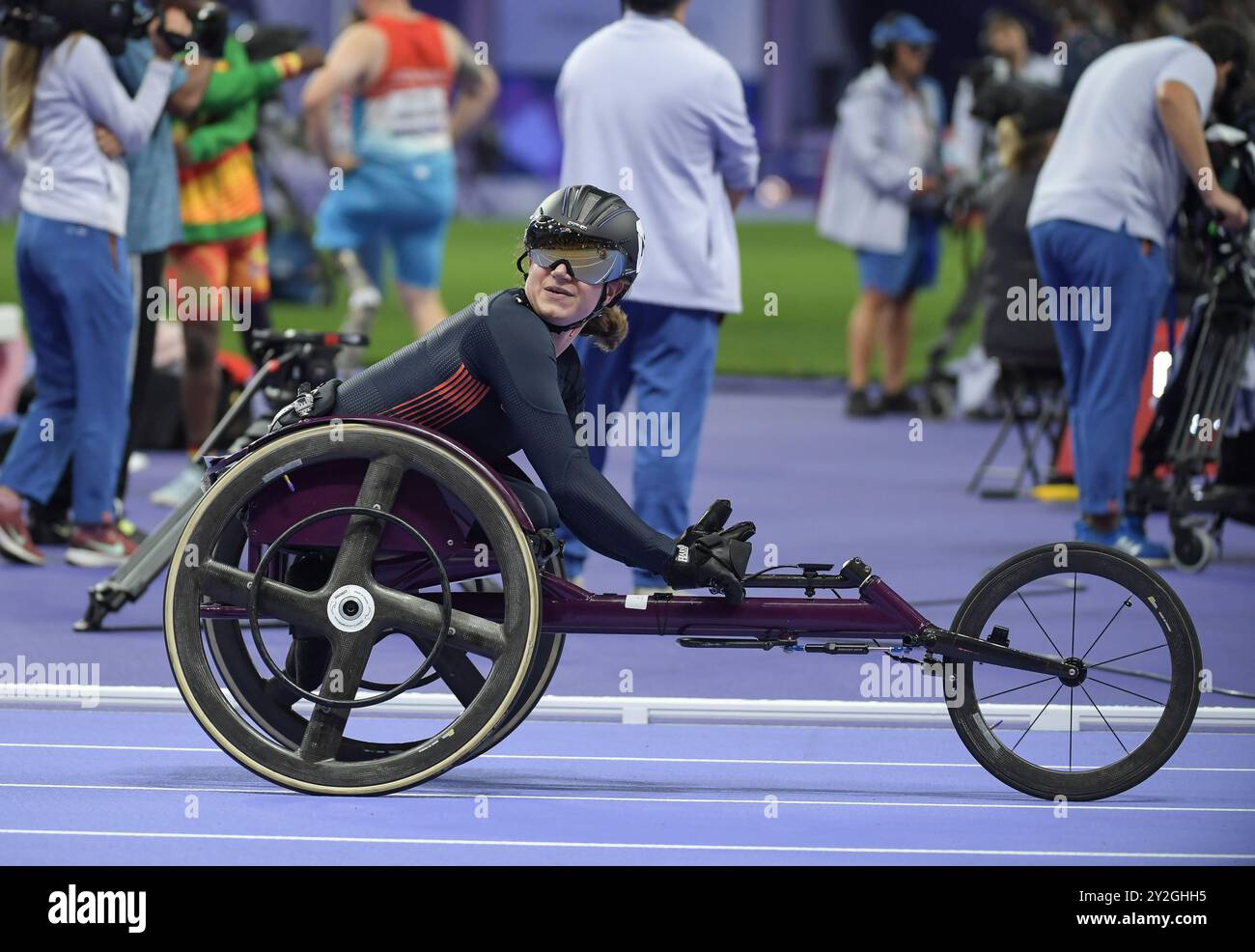 Fabienne Andre of Great Britain competing in the women’s 800m T34 at ...