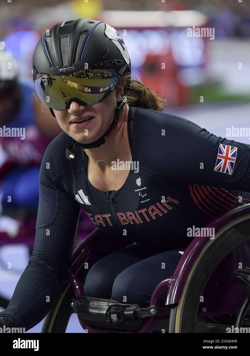 Fabienne Andre of Great Britain competing in the women’s 800m T34 at ...