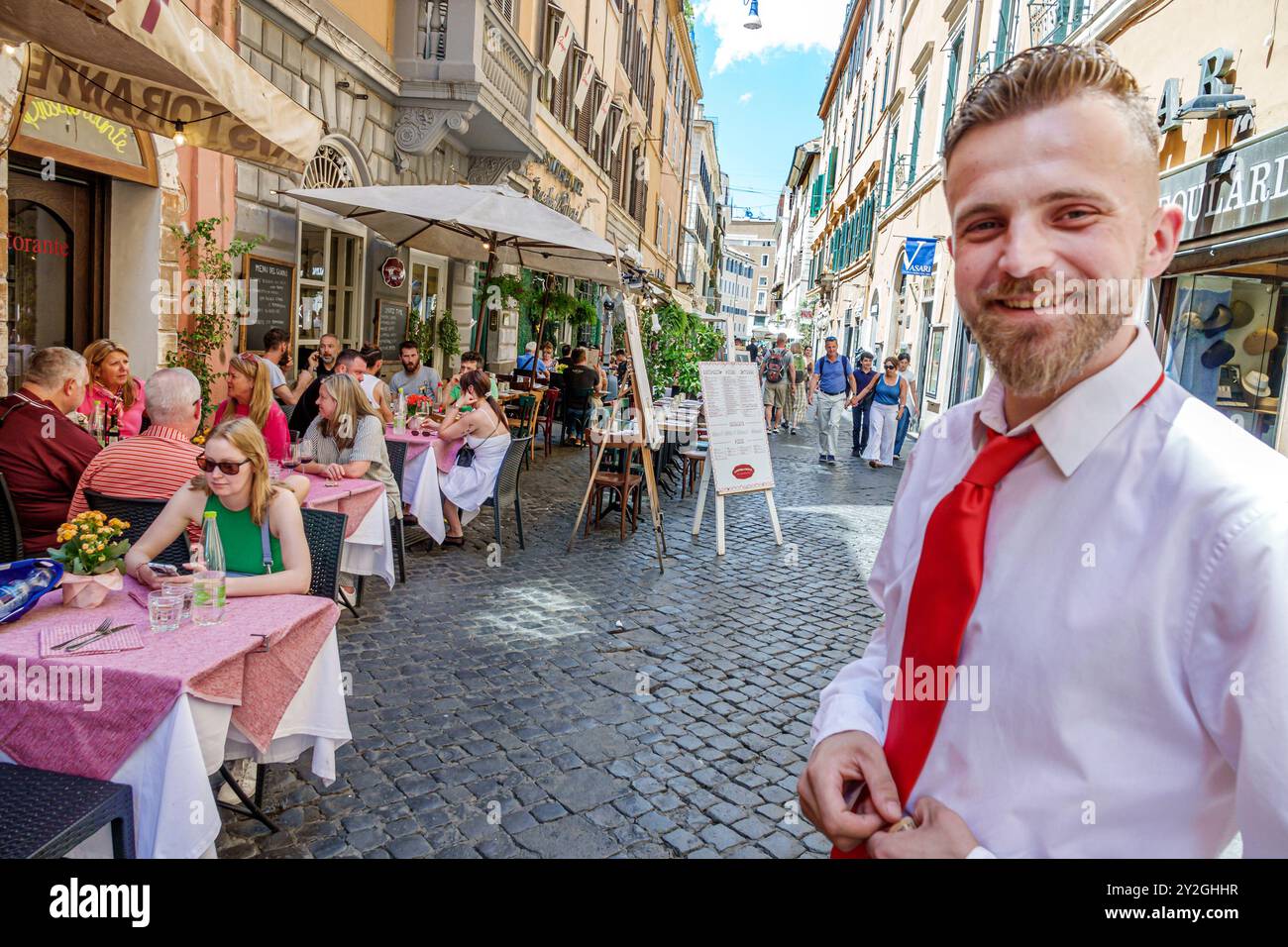 Rome Italy,Via della Croce,D'Angelo ristorante restaurant,men women ...