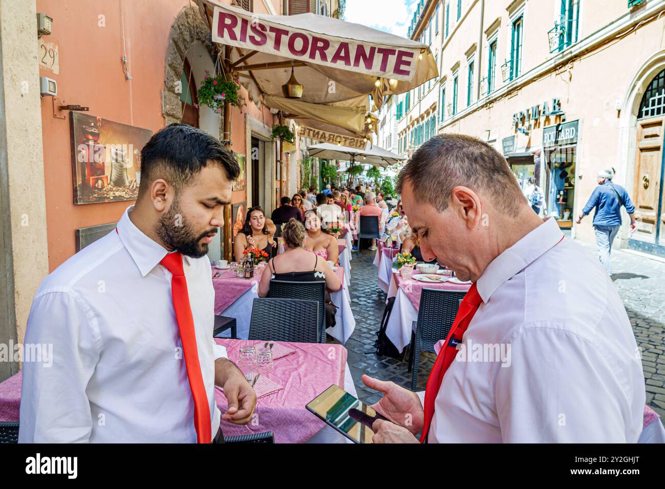 Rome Italy,Via della Croce,D'Angelo ristorante restaurant,men women ...