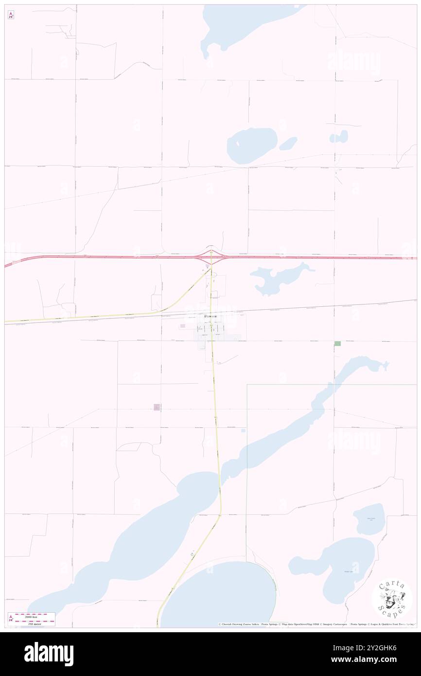 Map of dawson north dakota Cut Out Stock Images & Pictures - Alamy