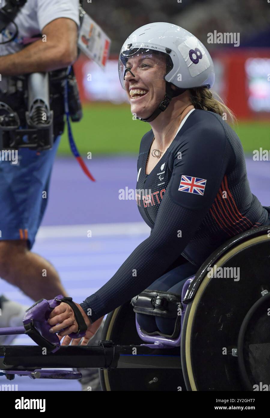 Hannah Cockroft of Great Britain competing in the women’s 800m T34 at ...