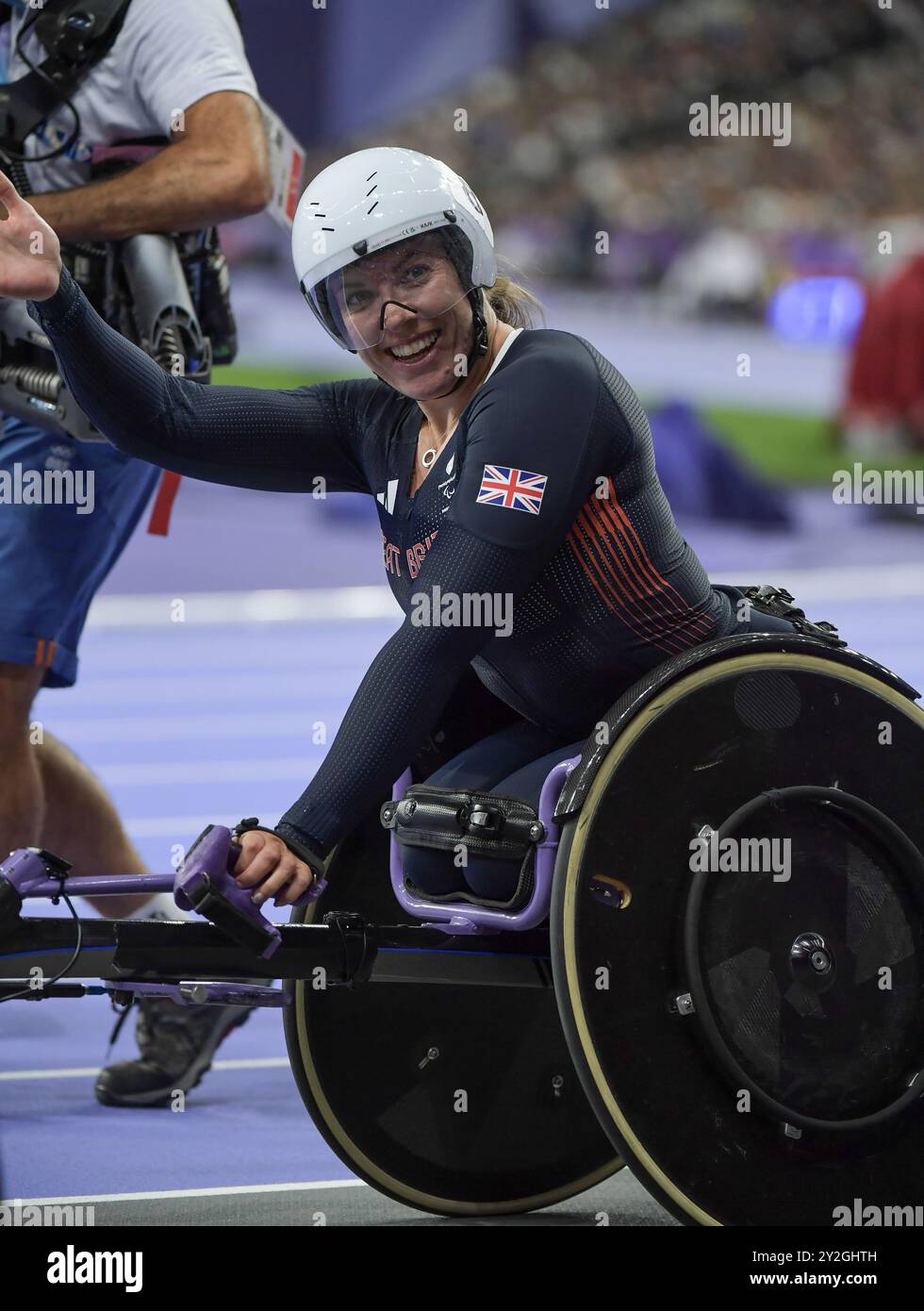 Hannah Cockroft of Great Britain competing in the women’s 800m T34 at ...