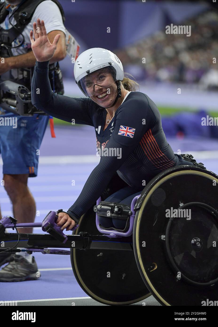 Hannah Cockroft of Great Britain competing in the women’s 800m T34 at ...