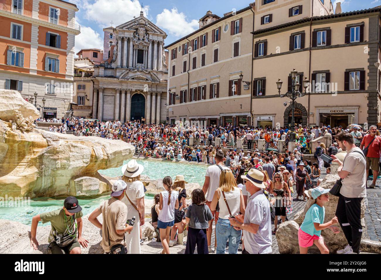 Rome Italy,Piazza di Trevi,Trevi Fountain,Fontana di Trevi,Baroque design architect Nicola Salvi ...