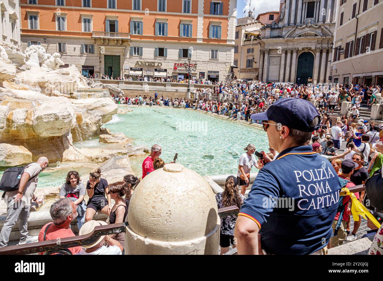 Rome Italy,Piazza di Trevi,Trevi Fountain,Fontana di Trevi,Baroque design architect Nicola Salvi ...