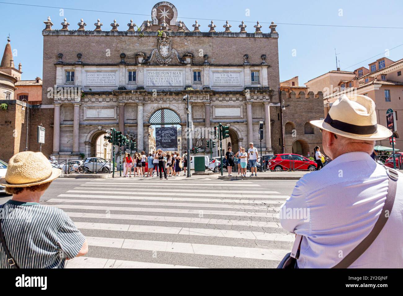 Rome Italy,Piazzale Flaminio,square plaza,Porta del Popolo,formerly ...