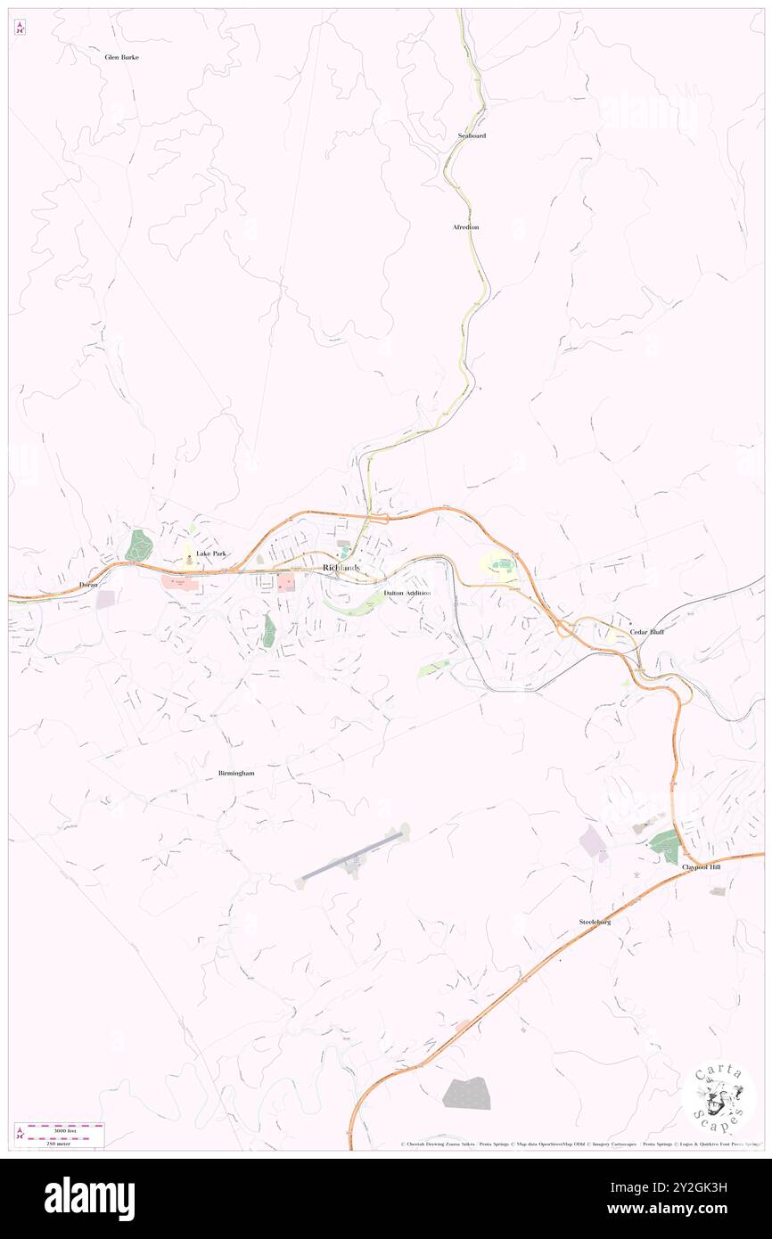 Richlands virginia map Cut Out Stock Images & Pictures - Alamy