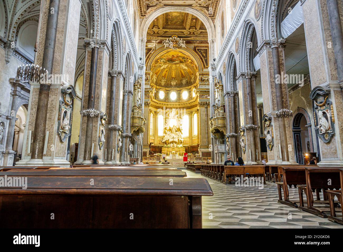 Naples Napoli Italy,Via Duomo,Duomo di Napoli Catholic cathedral,inside ...