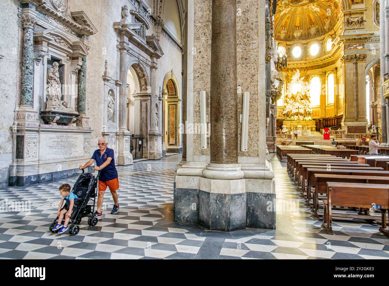 Naples Napoli Italy,Via Duomo,Duomo di Napoli Catholic cathedral,inside ...