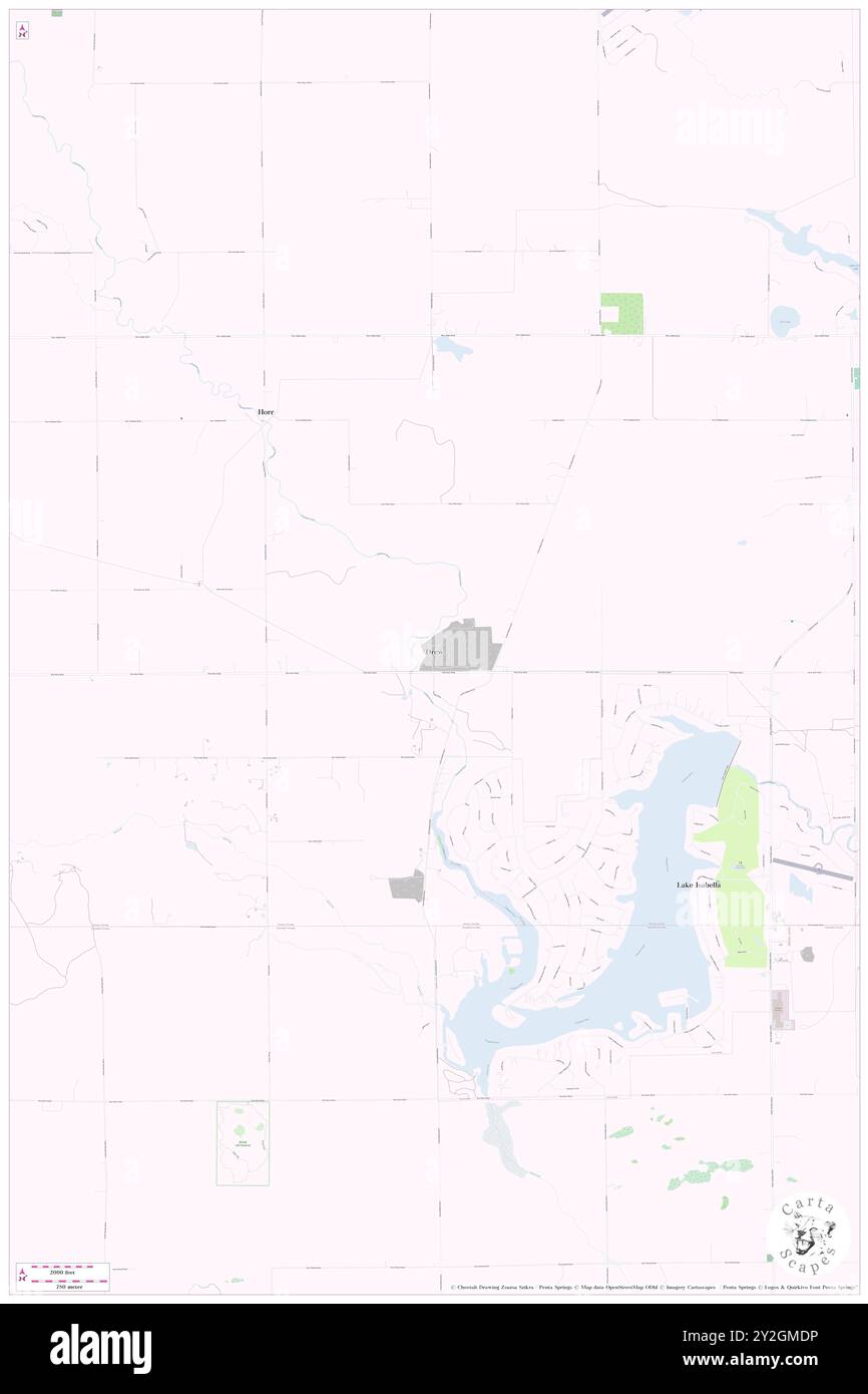 Isabella county map hi-res stock photography and images - Alamy