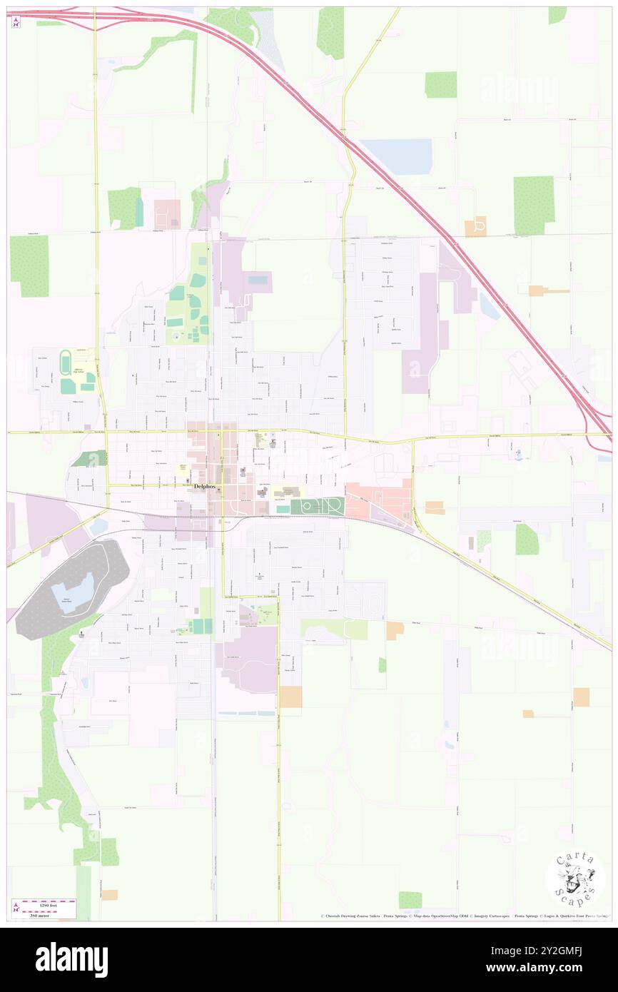 Map of delphos ohio Cut Out Stock Images & Pictures - Alamy