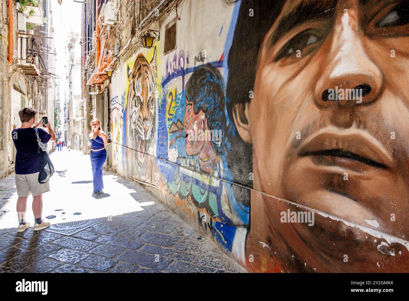 Naples Napoli Italy,Vico Maiorani,Diego Maradona graffiti,soccer ...