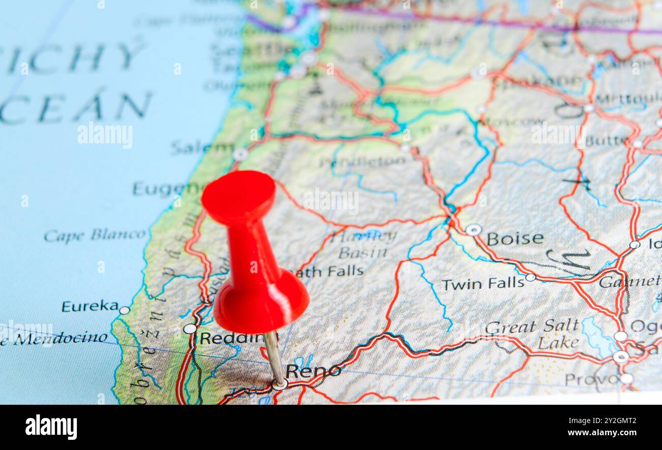 Map of reno hi-res stock photography and images - Alamy