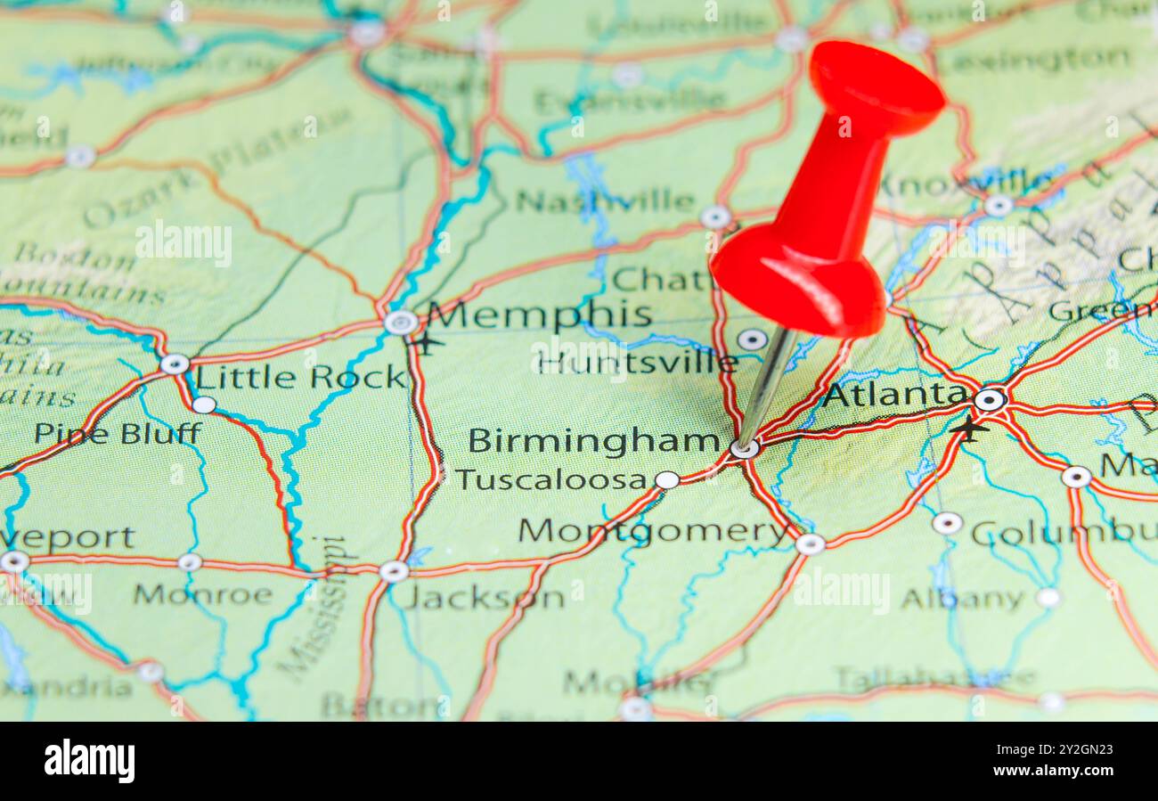 Birmingham on map hi-res stock photography and images - Alamy