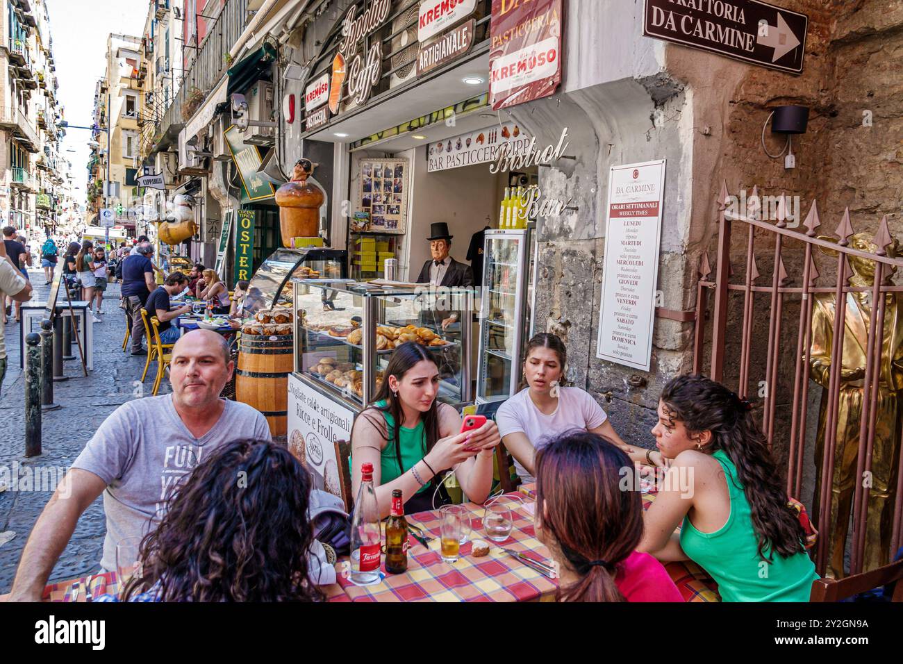 Naples Napoli Italy,Via dei Tribunali,father mother teen girls ...