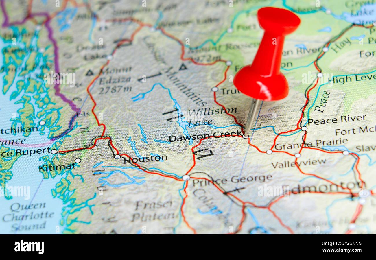 Map of dawson city hi-res stock photography and images - Alamy