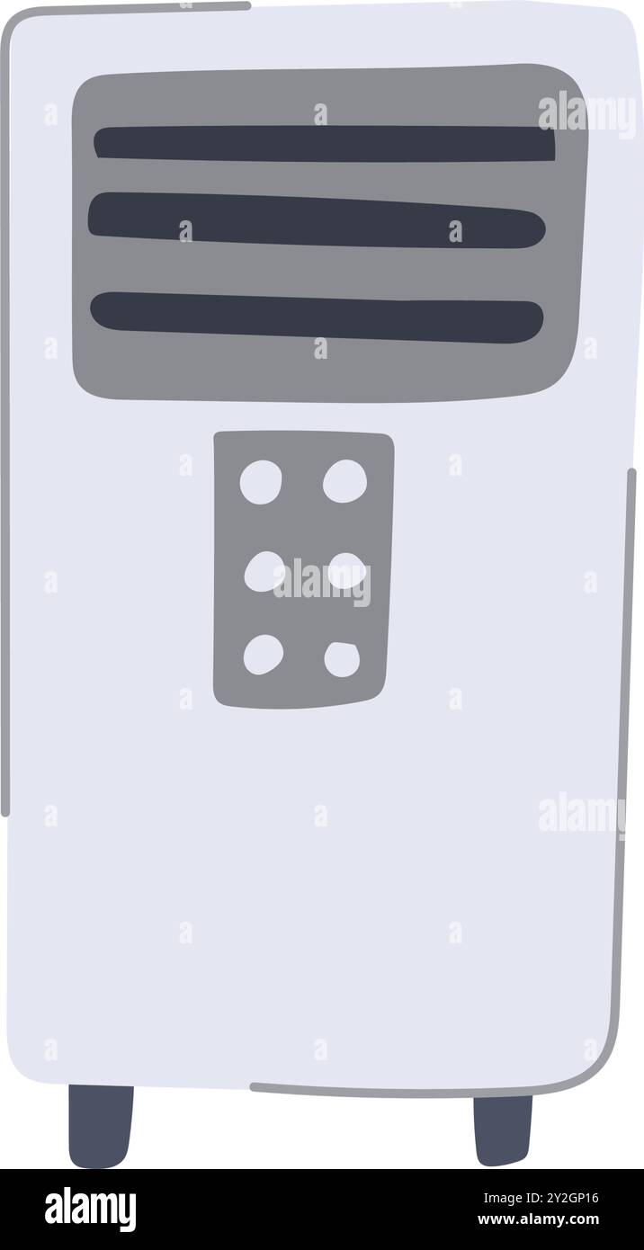 compressor air conditioner cartoon vector illustration Stock Vector ...