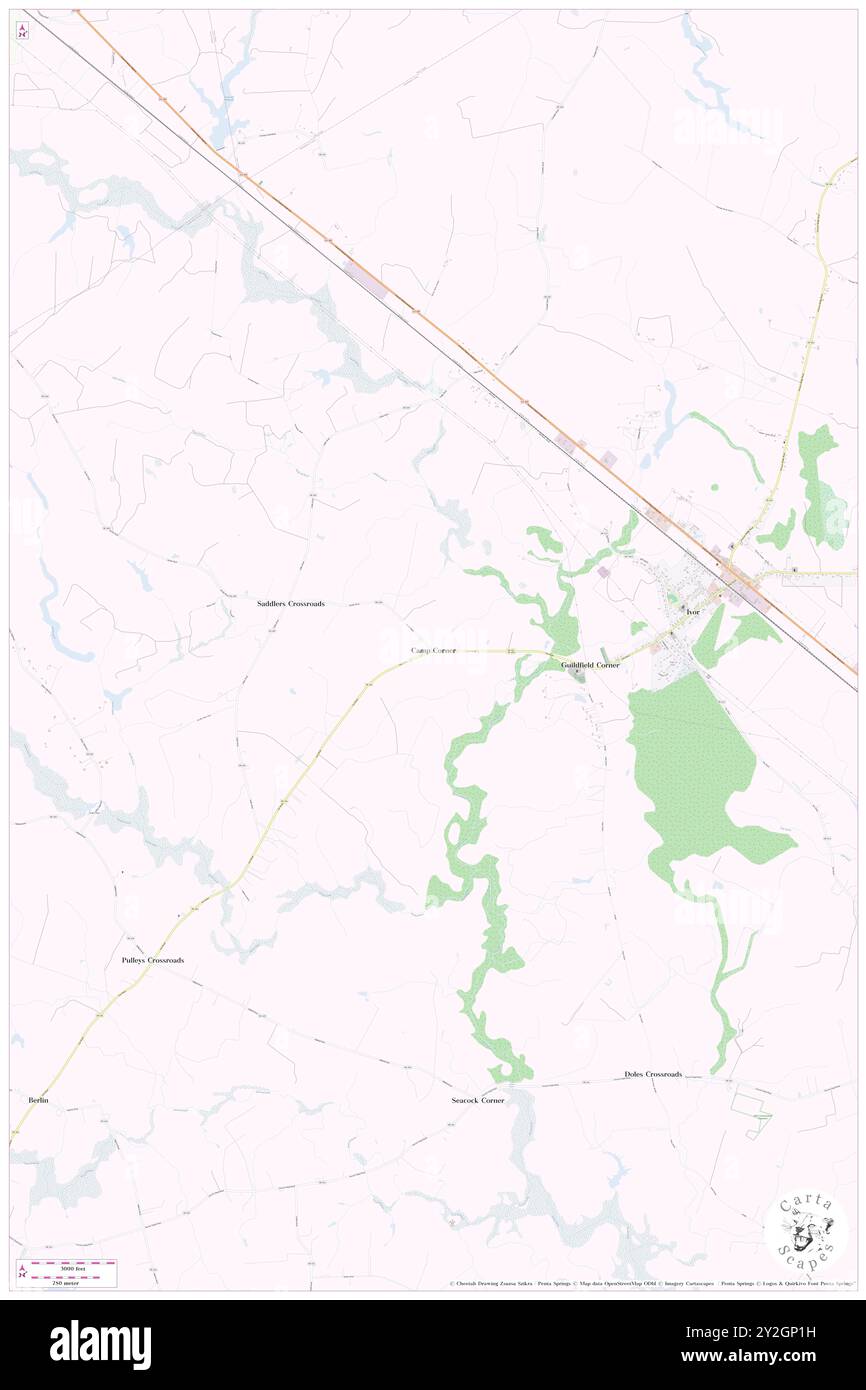 Camp Corner, Southampton County, US, United States, Virginia, N 36 54 ...