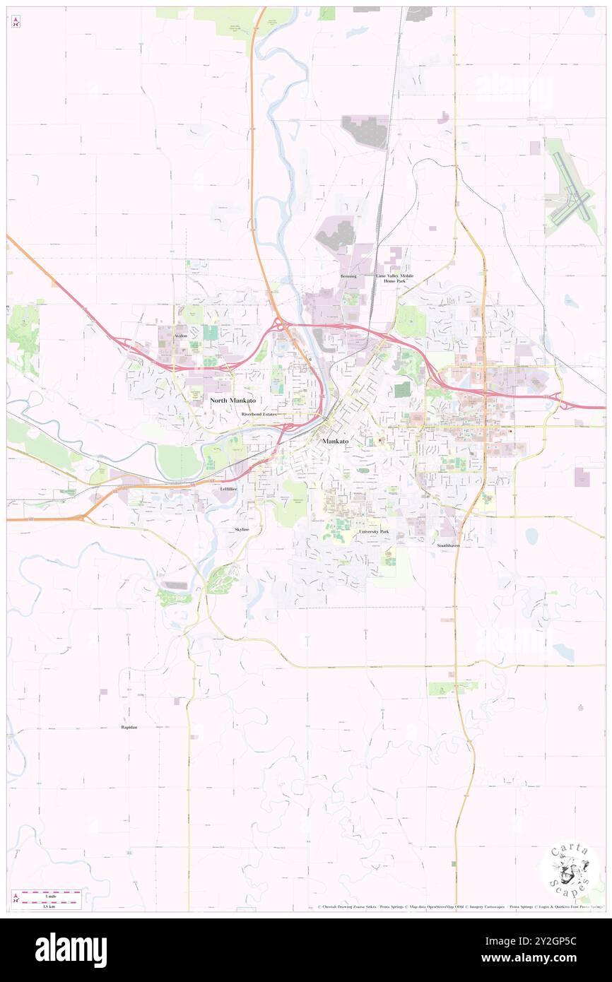 Mankato, Blue Earth County, US, United States, Minnesota, N 44 9' 32 ...