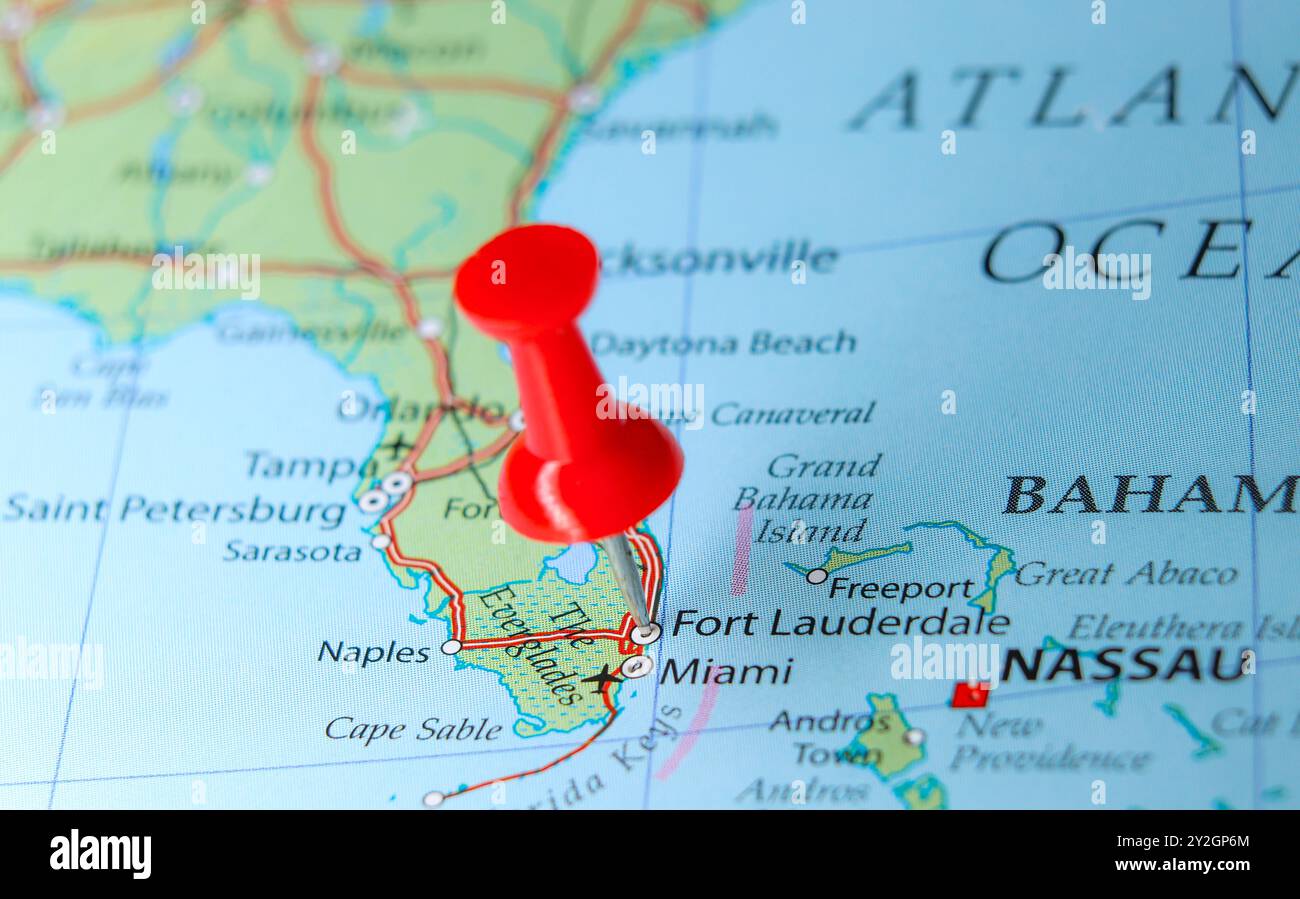 Map of fort lauderdale hi-res stock photography and images - Alamy