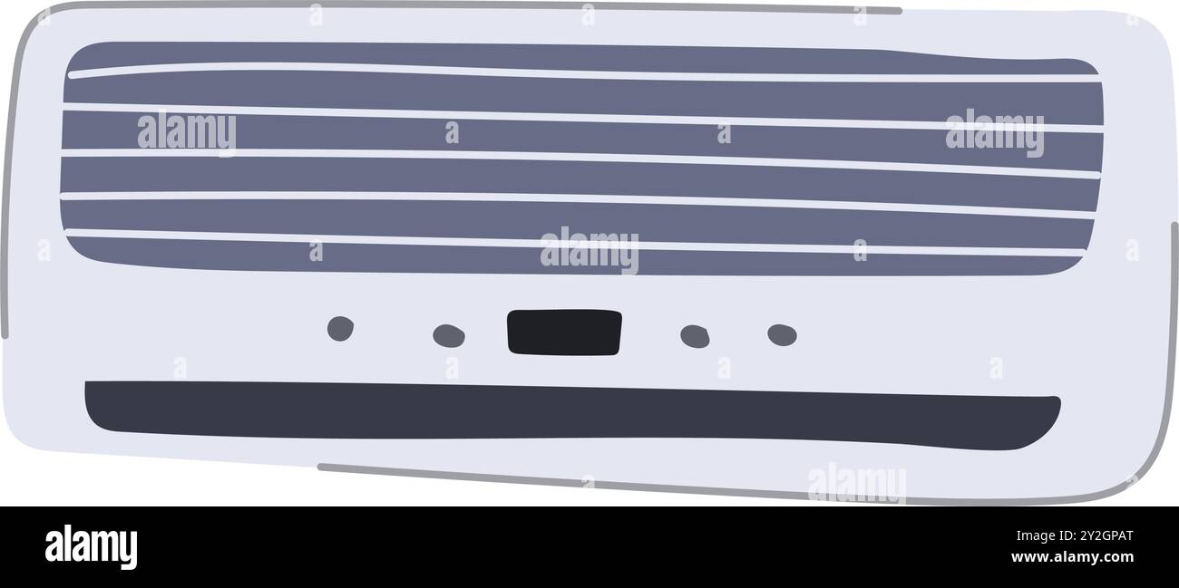 filter air conditioner cartoon vector illustration Stock Vector Image ...