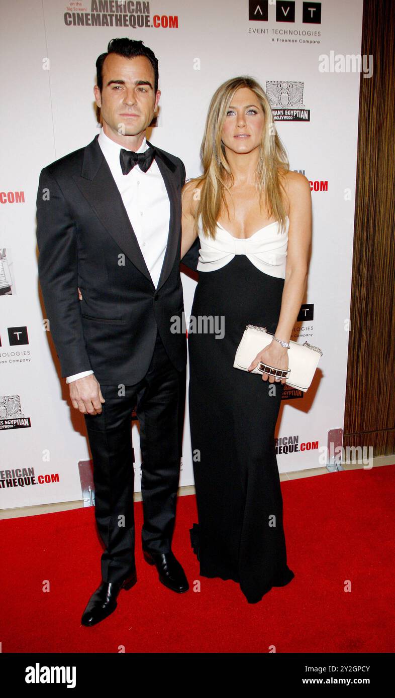 Justin Theroux and Jennifer Aniston at the American Cinematheque 26th ...