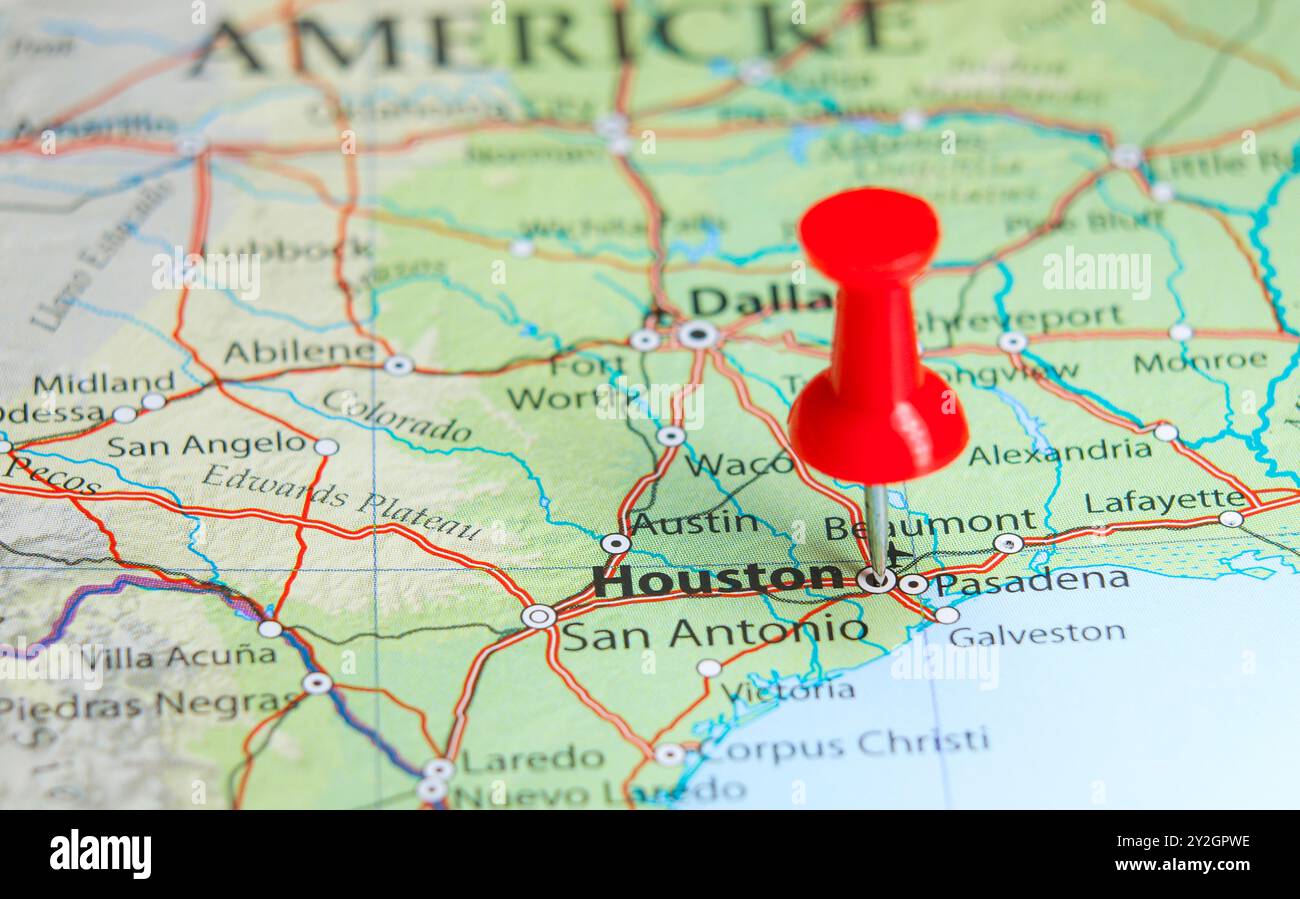 Texas map pin hi-res stock photography and images - Alamy