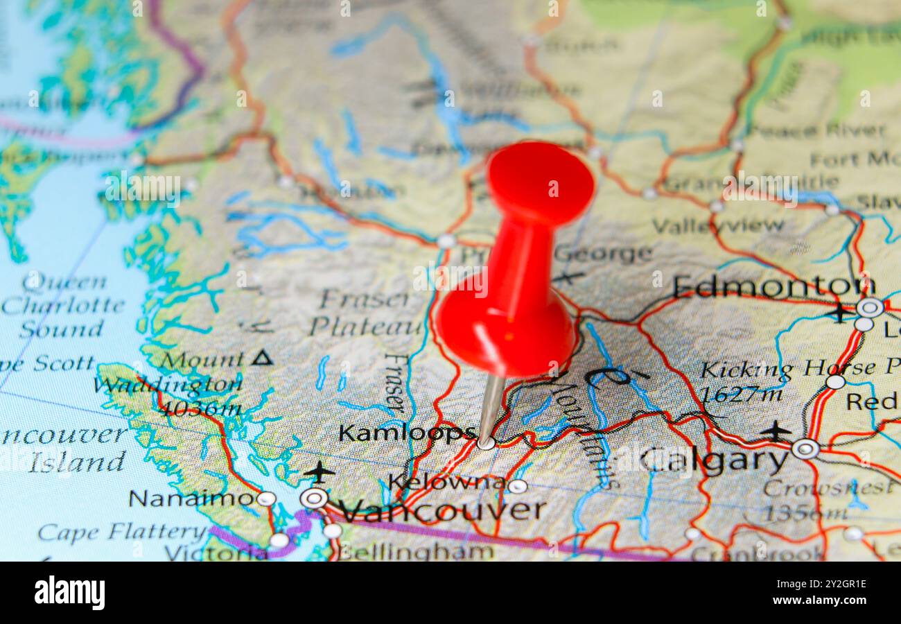 Map of kamloops hi-res stock photography and images - Alamy