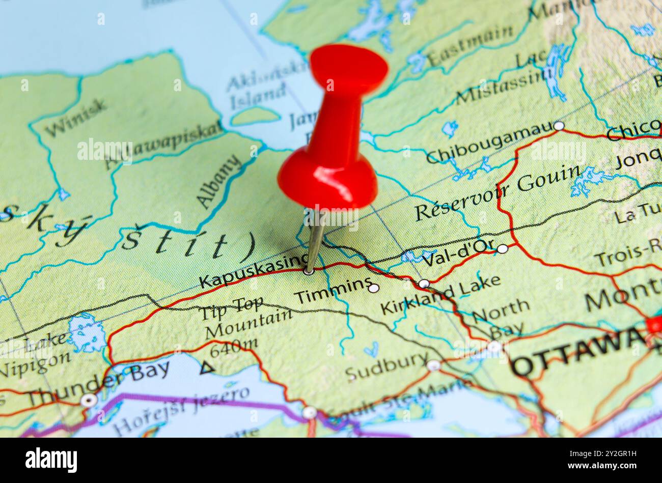 Kapuskasing map hi-res stock photography and images - Alamy