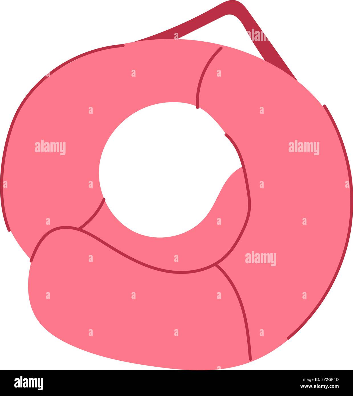 support airplane pillow cartoon vector illustration Stock Vector Image ...