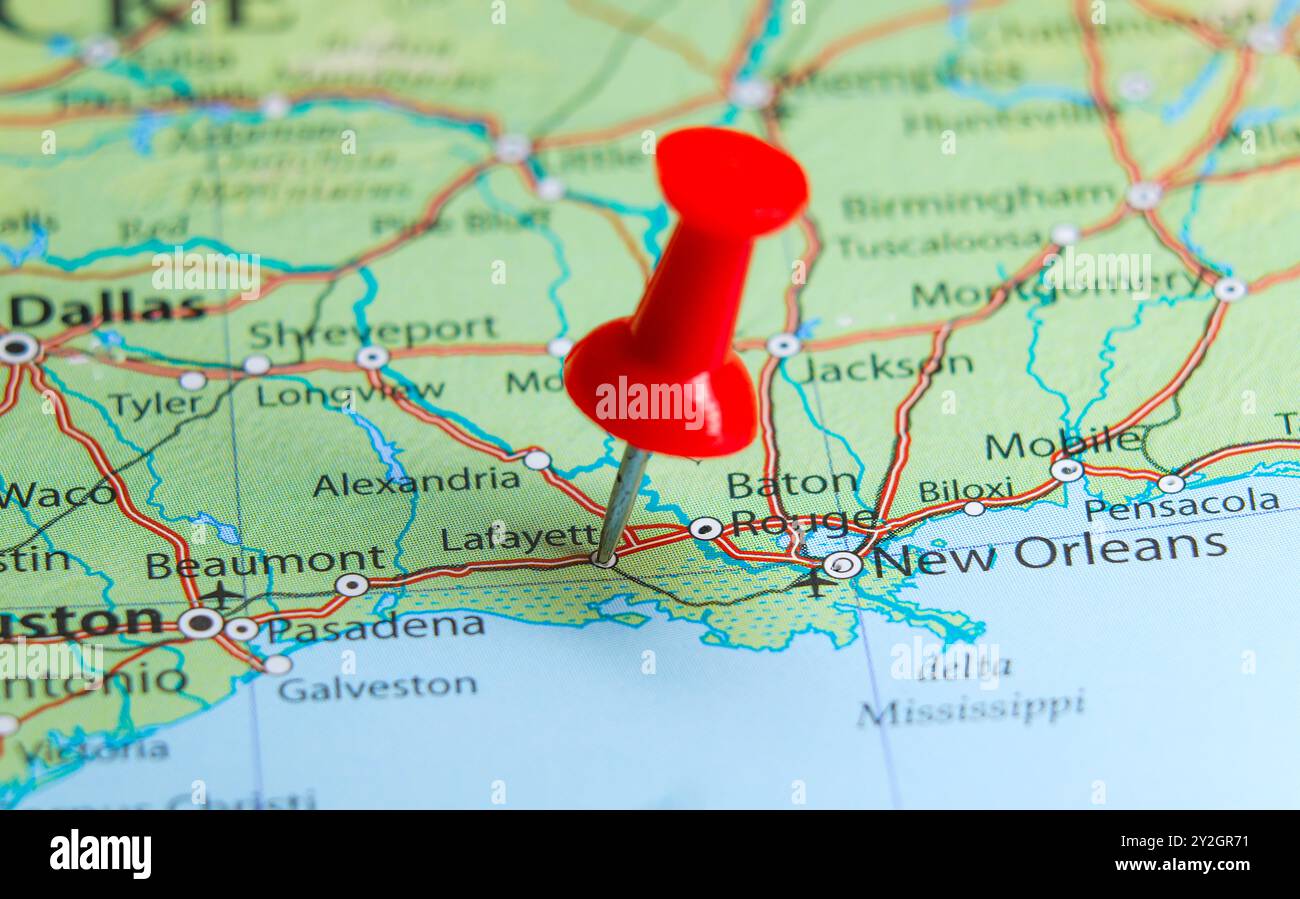 Map of lafayette hi-res stock photography and images - Alamy