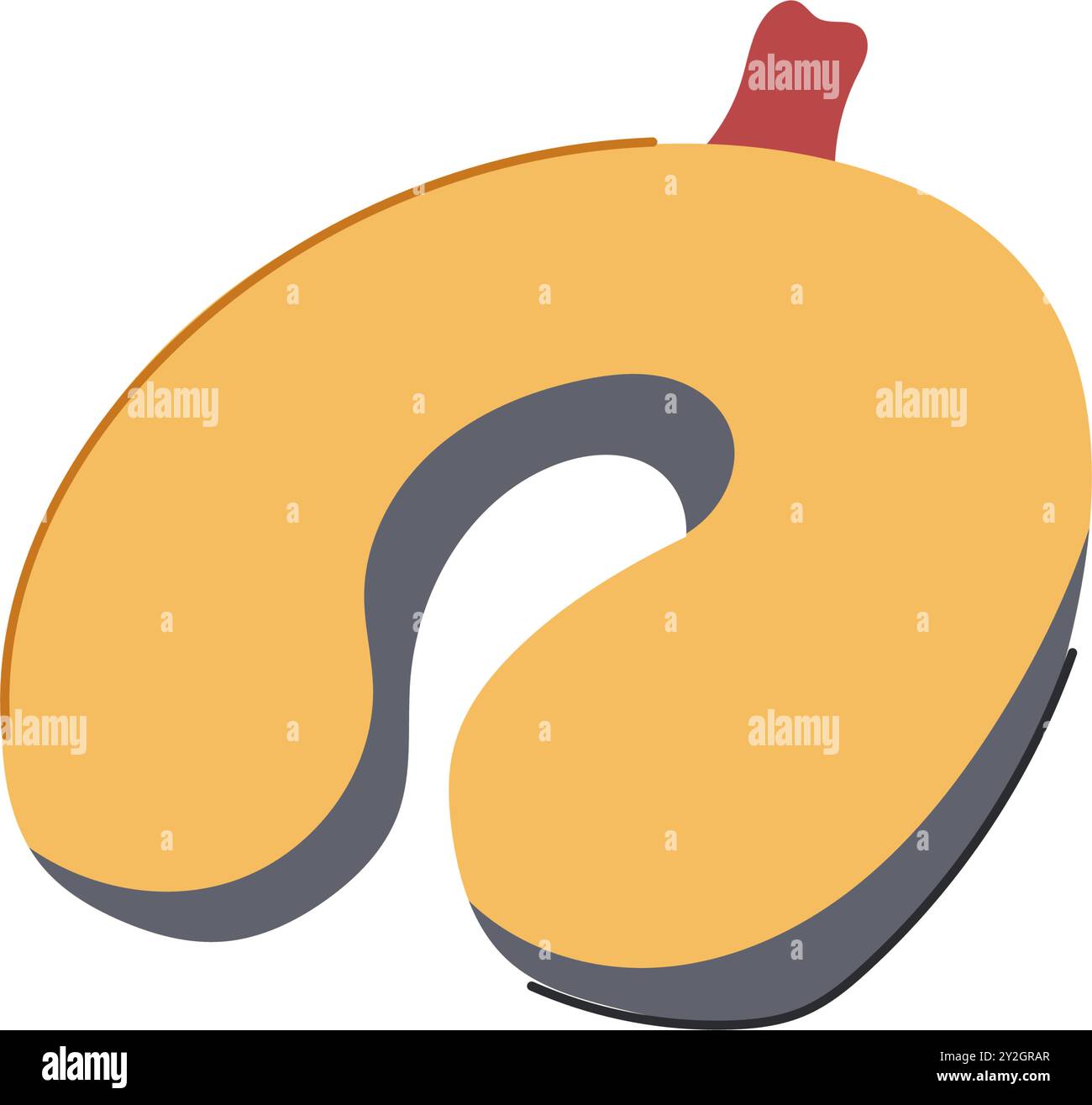 sleep airplane pillow cartoon vector illustration Stock Vector Image ...