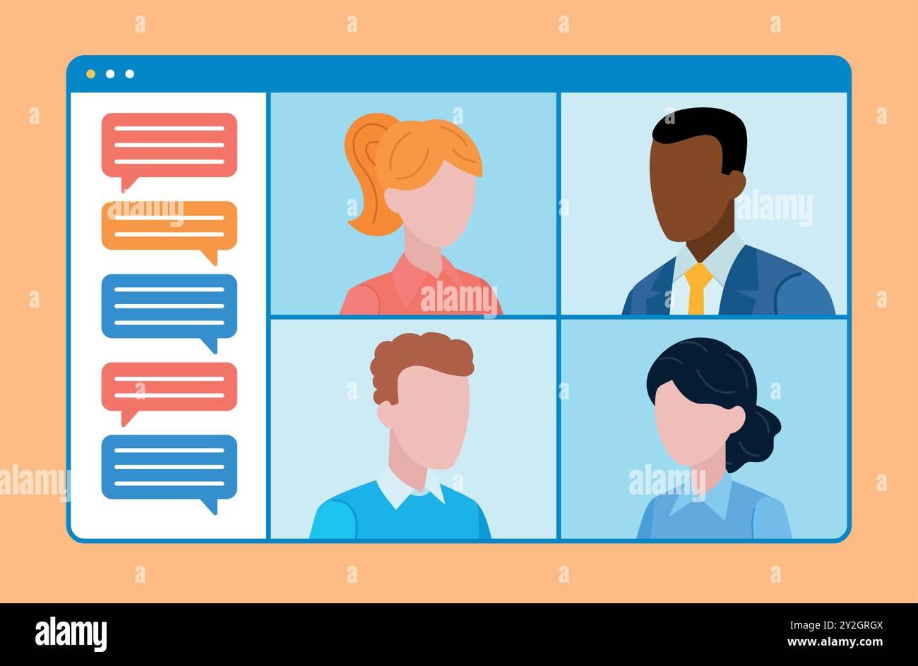 Profiles conversation Stock Vector Images - Alamy
